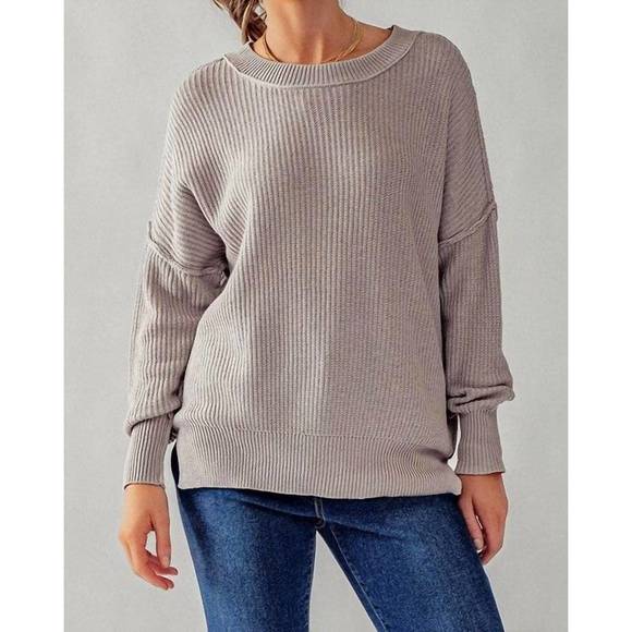 Urban Daizy | Sweaters | New Urban Daizy Oversized Side Slit Crew Neck ...